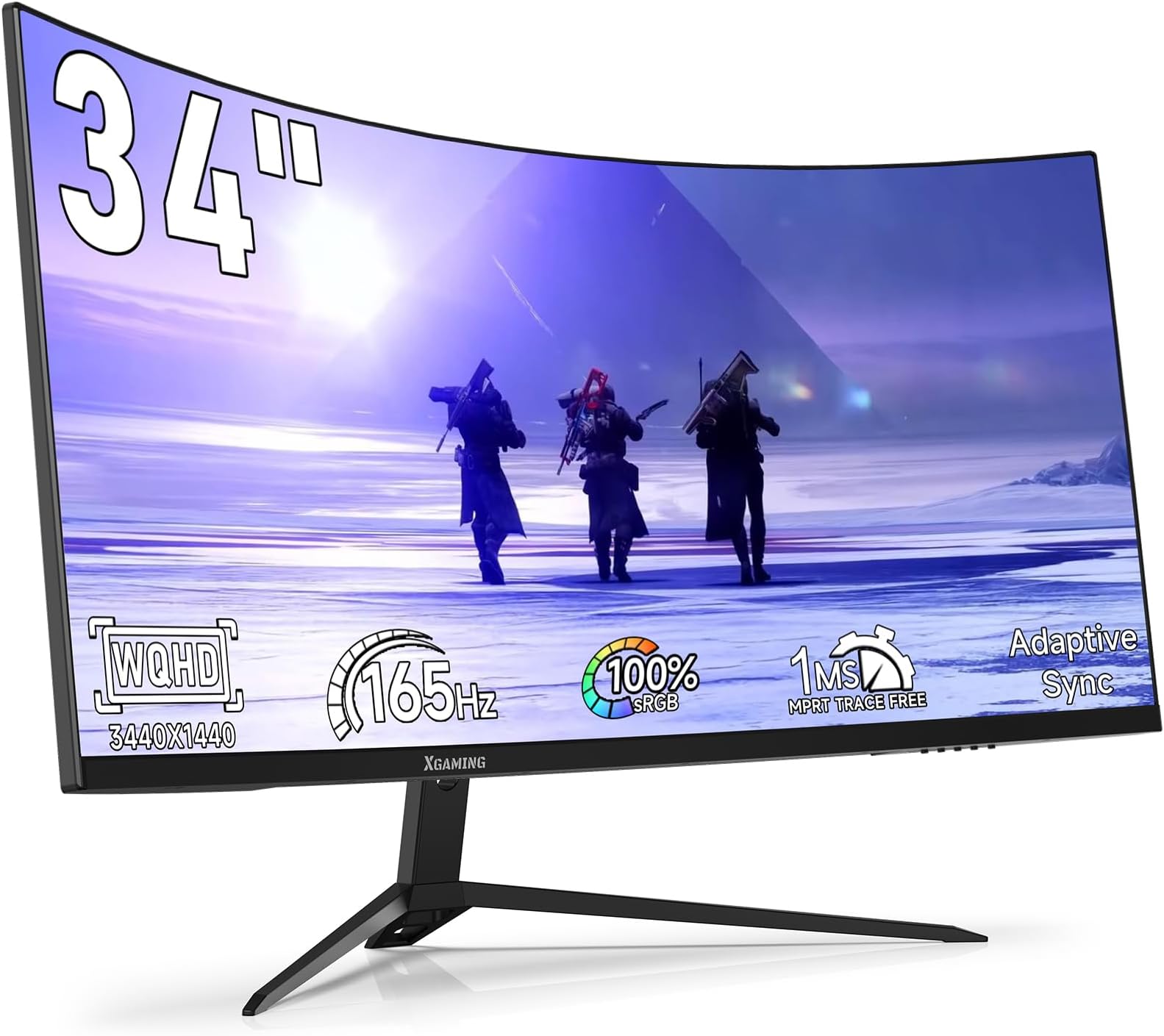 Amazon.com: ZZA Curved Ultrawide Monitor 34 Inch,Gaming Monitor 3440 x ...