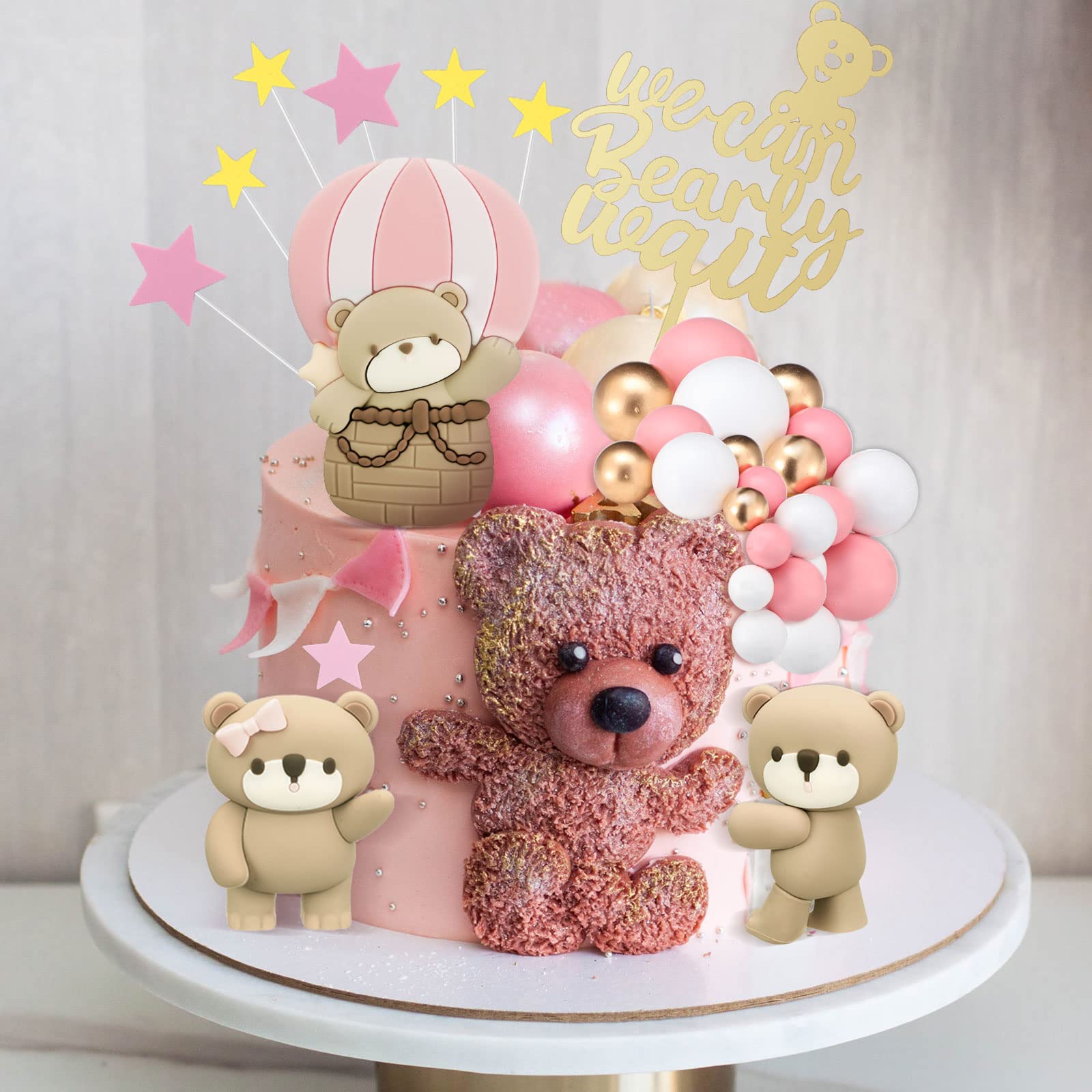 Snapklik.com : 41 Pcs/Set Bear Cake Toppers Mini Bear Cake Decorations ...