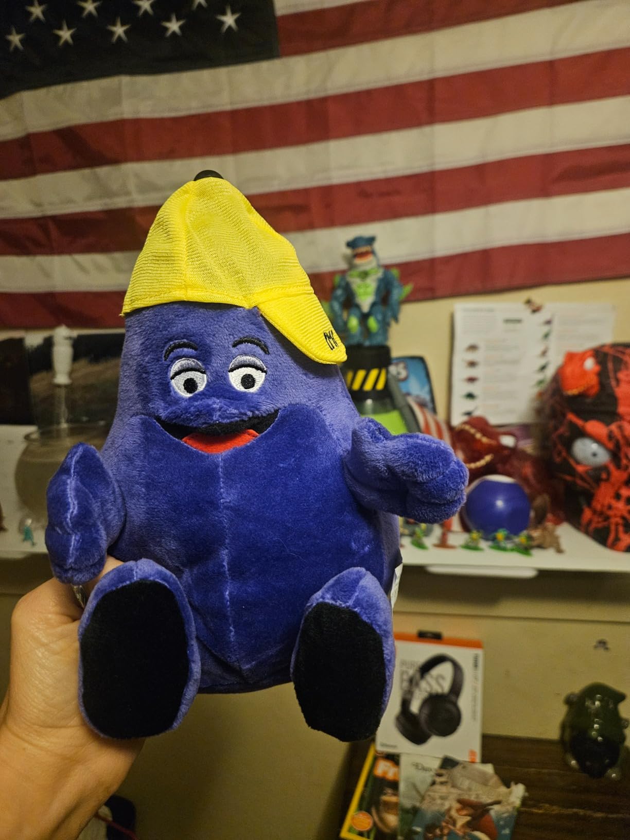 Amazon.com: 8.2 inch Grimace Plush Toy Purple Grimace Shake Stuffed ...