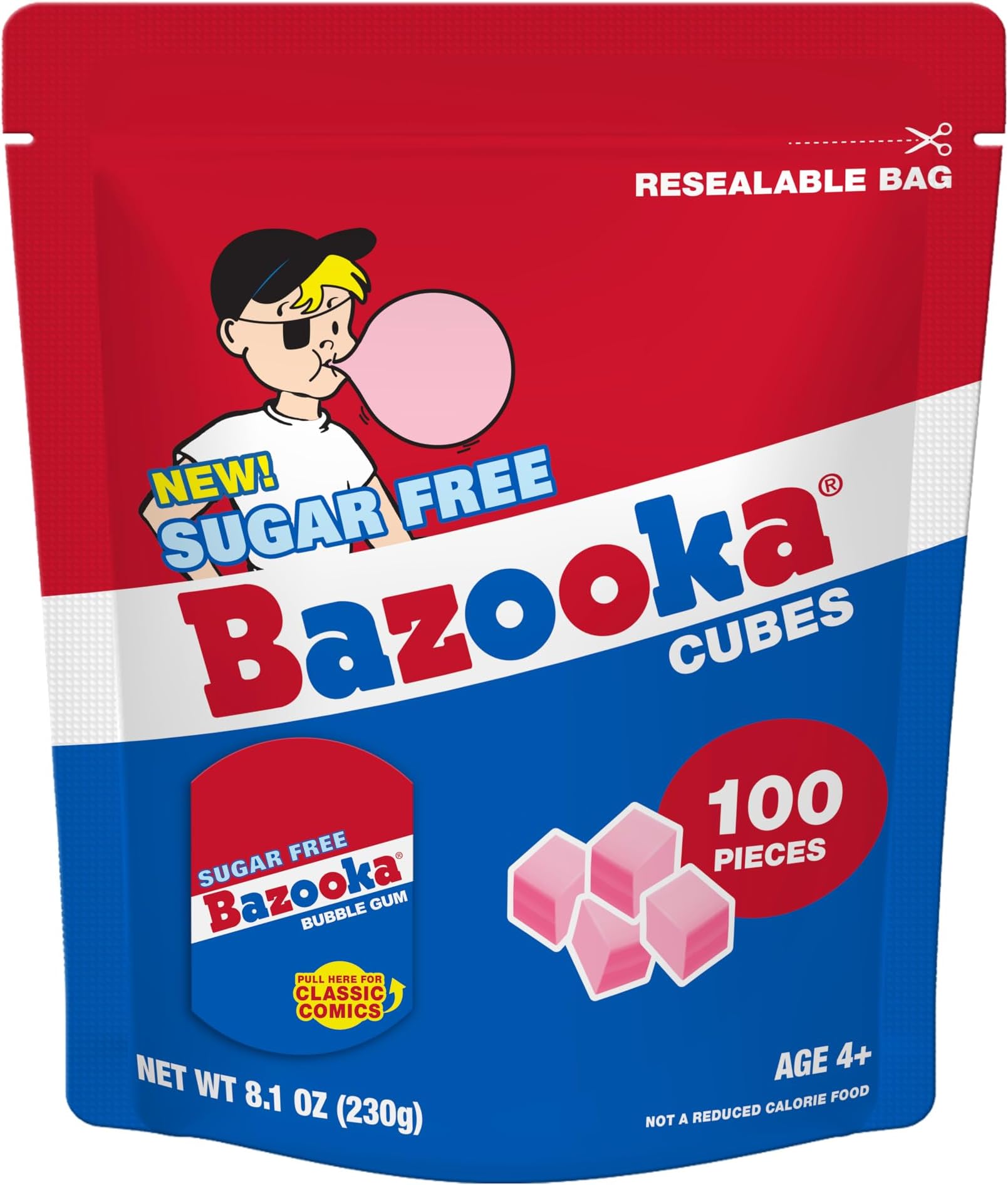 Amazon.com : Bazooka Original Gum Tub 225 Ct. (Individually Wrapped) by ...