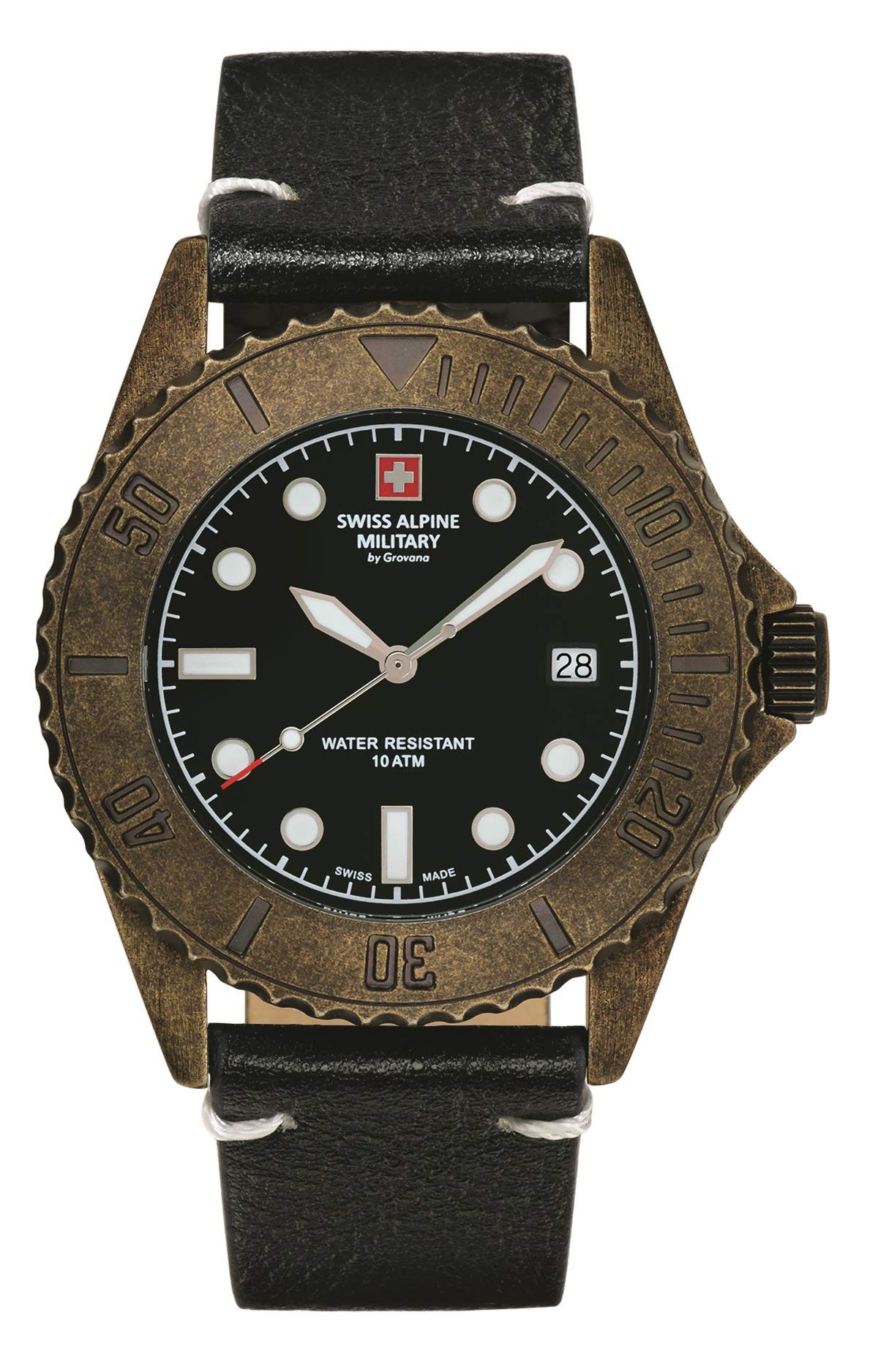 Swiss Alpine Military 7051 Men's Watch, Analogue, Quartz Movement ...