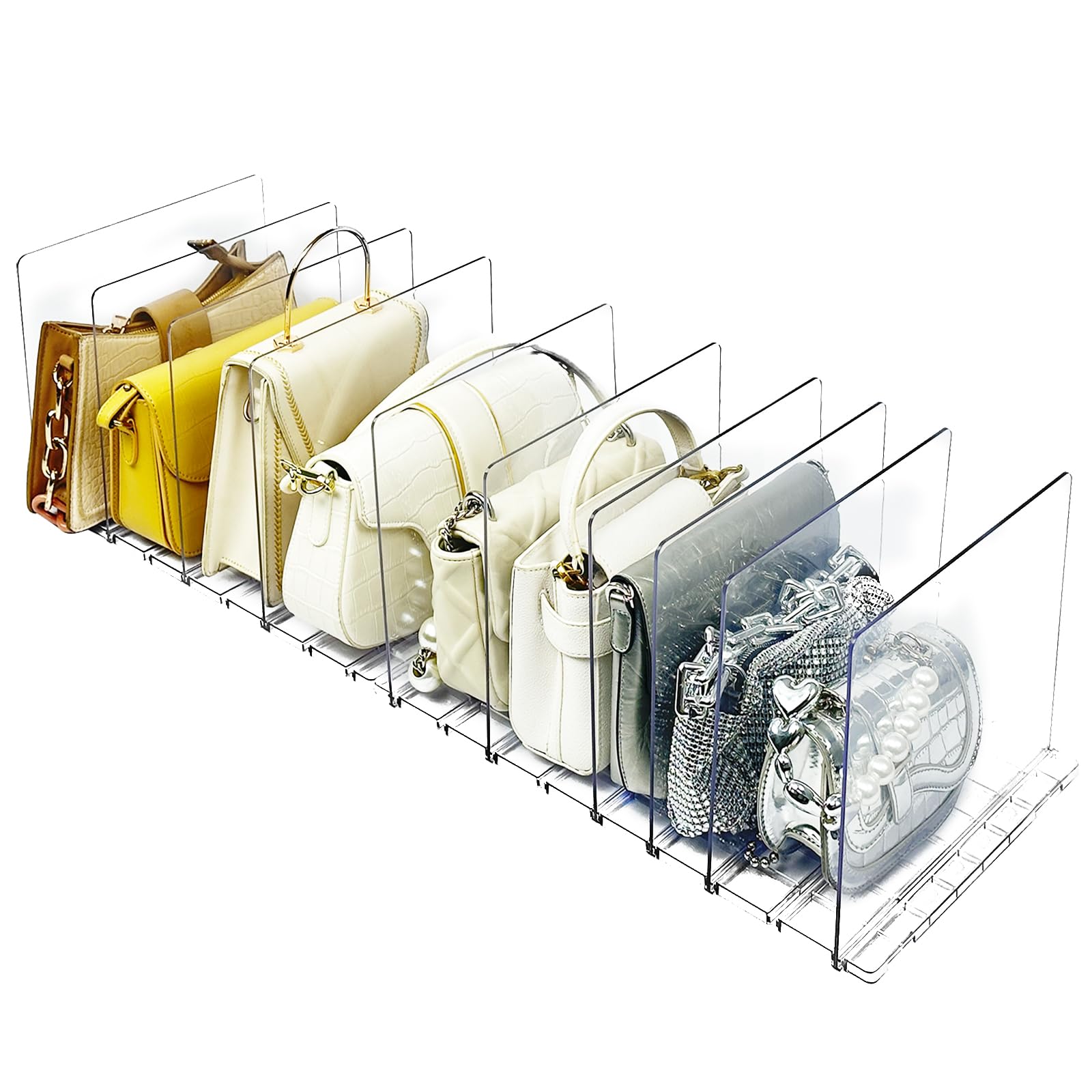 VERONLY 2 Pack Purse Organizer for Closet, 10 Layers Clear Shelf ...