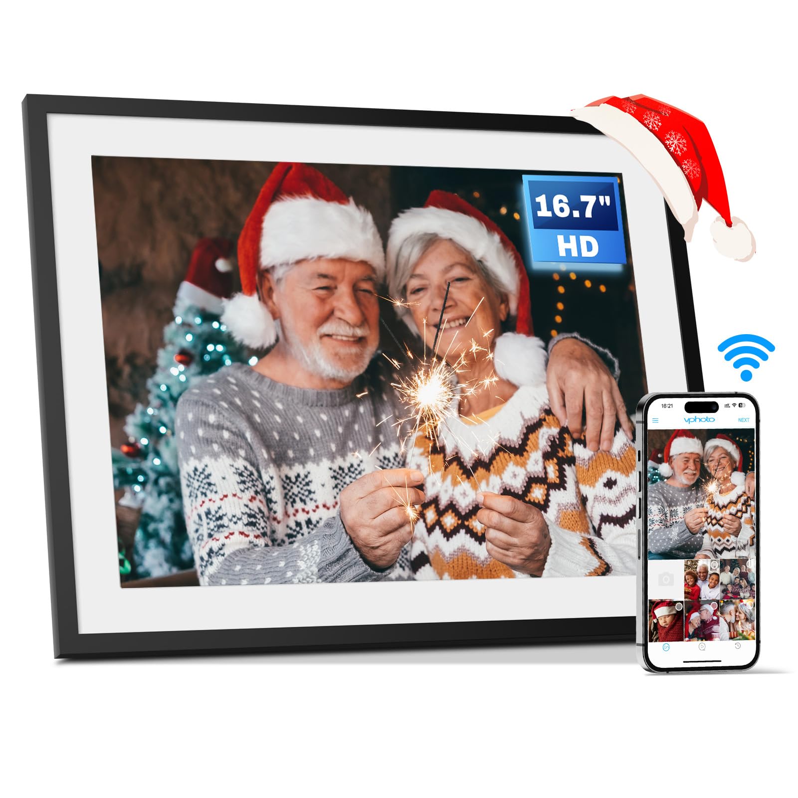 Amazon.com : Arktronic Digital Picture Frame, 16.7 inch 32GB Extra ...