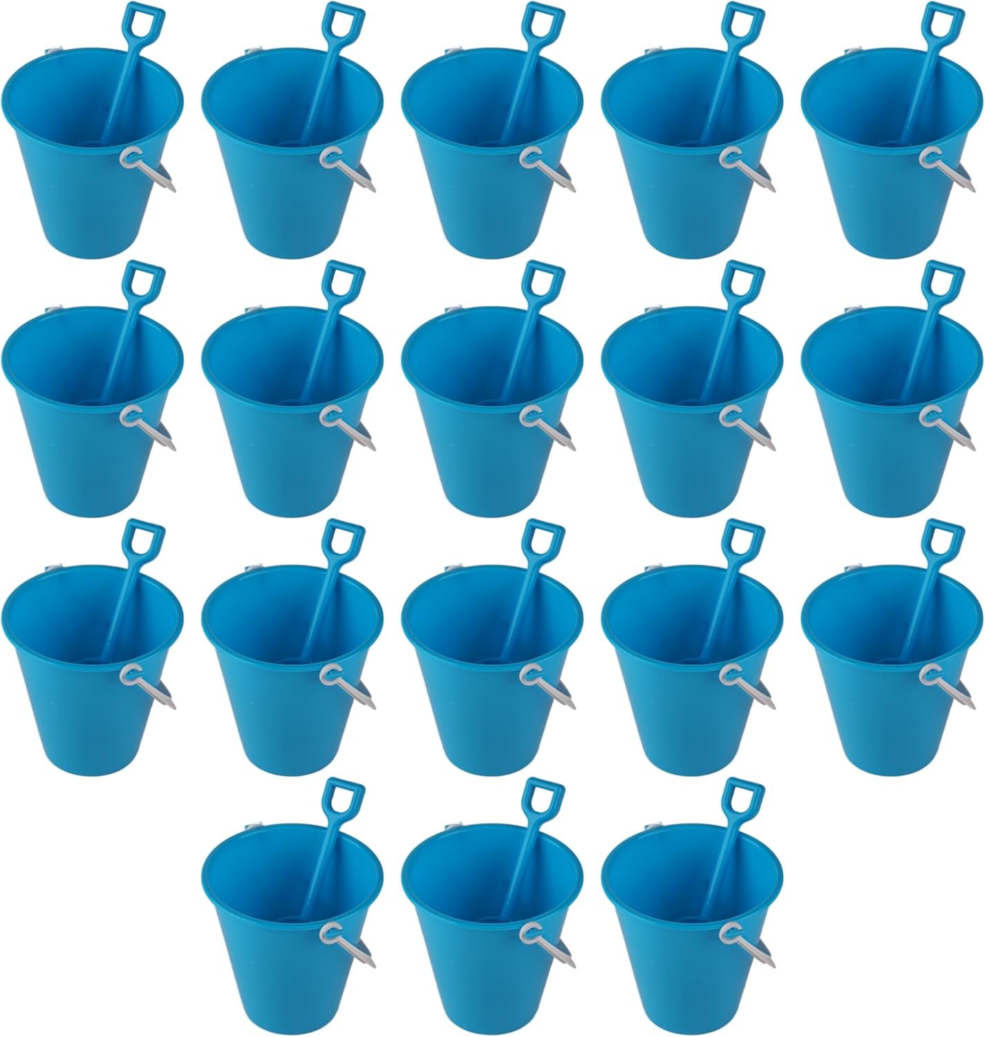 Food Grade Buckets & Spades - Party Food/Favours - Blue - Set of 18 ...