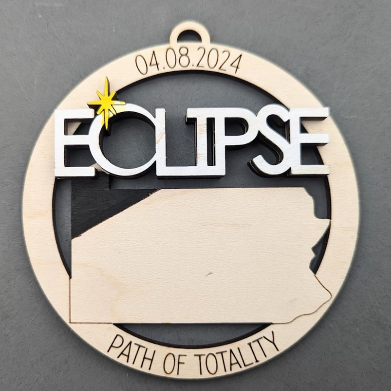 Amazon.com: Solar Eclipse 2024 Ornament, Wooden 2024 Eclipse Keepsake ...