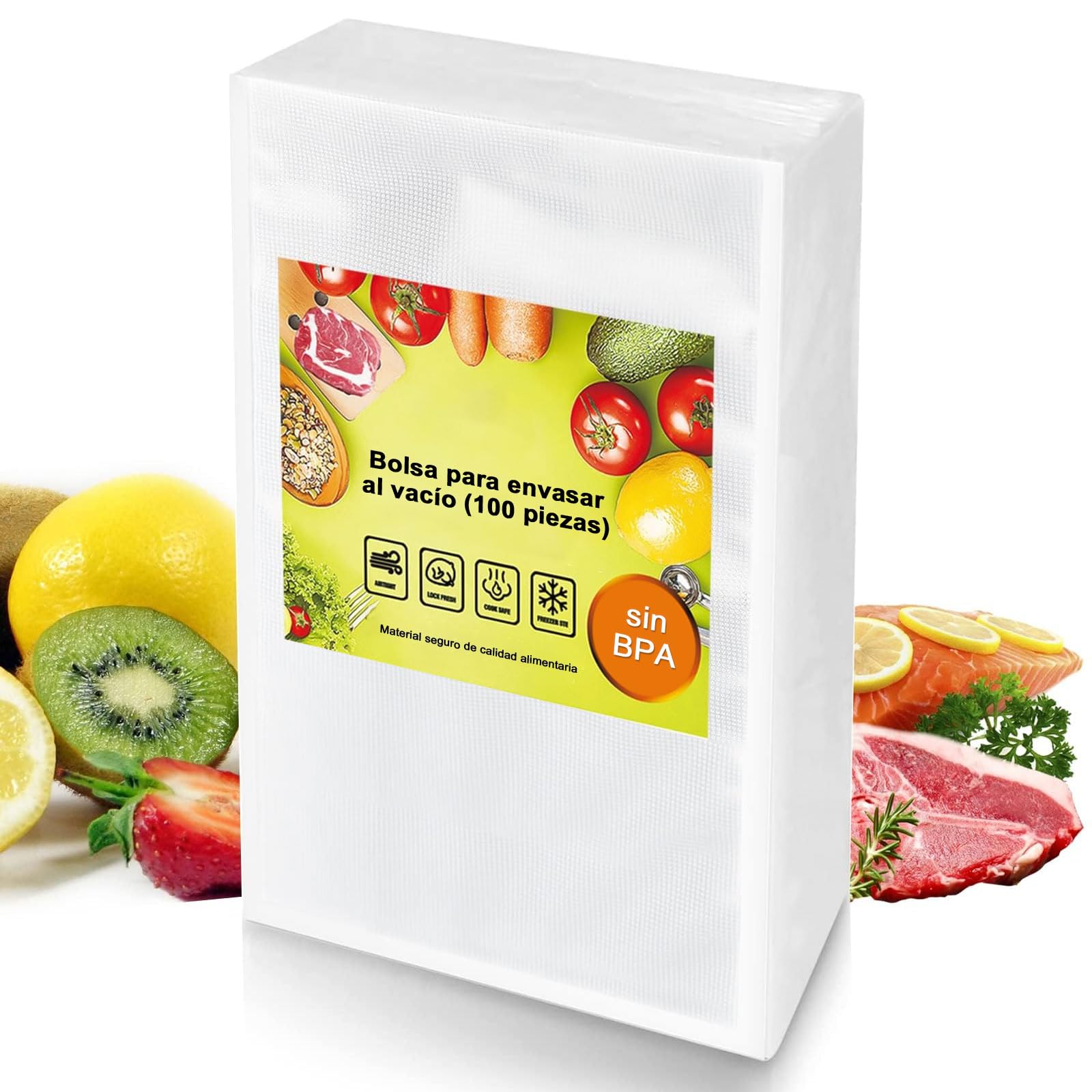 Bolsas para Sellar al Vacío 20 x 30cm, Paquete de 100 Bolsas de Vacio ...