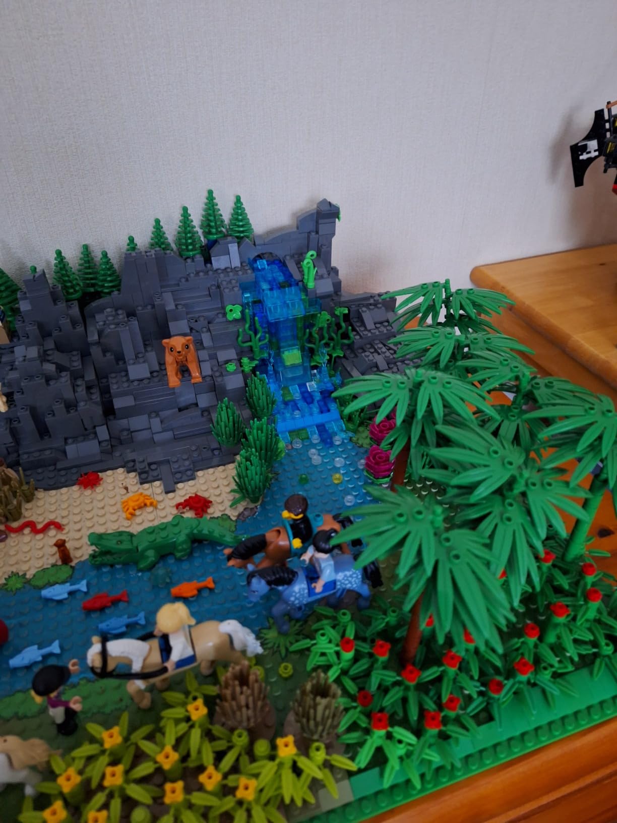 Jungle Animals Garden Building Blocks Bricks with 2 Base Plates, Forest ...