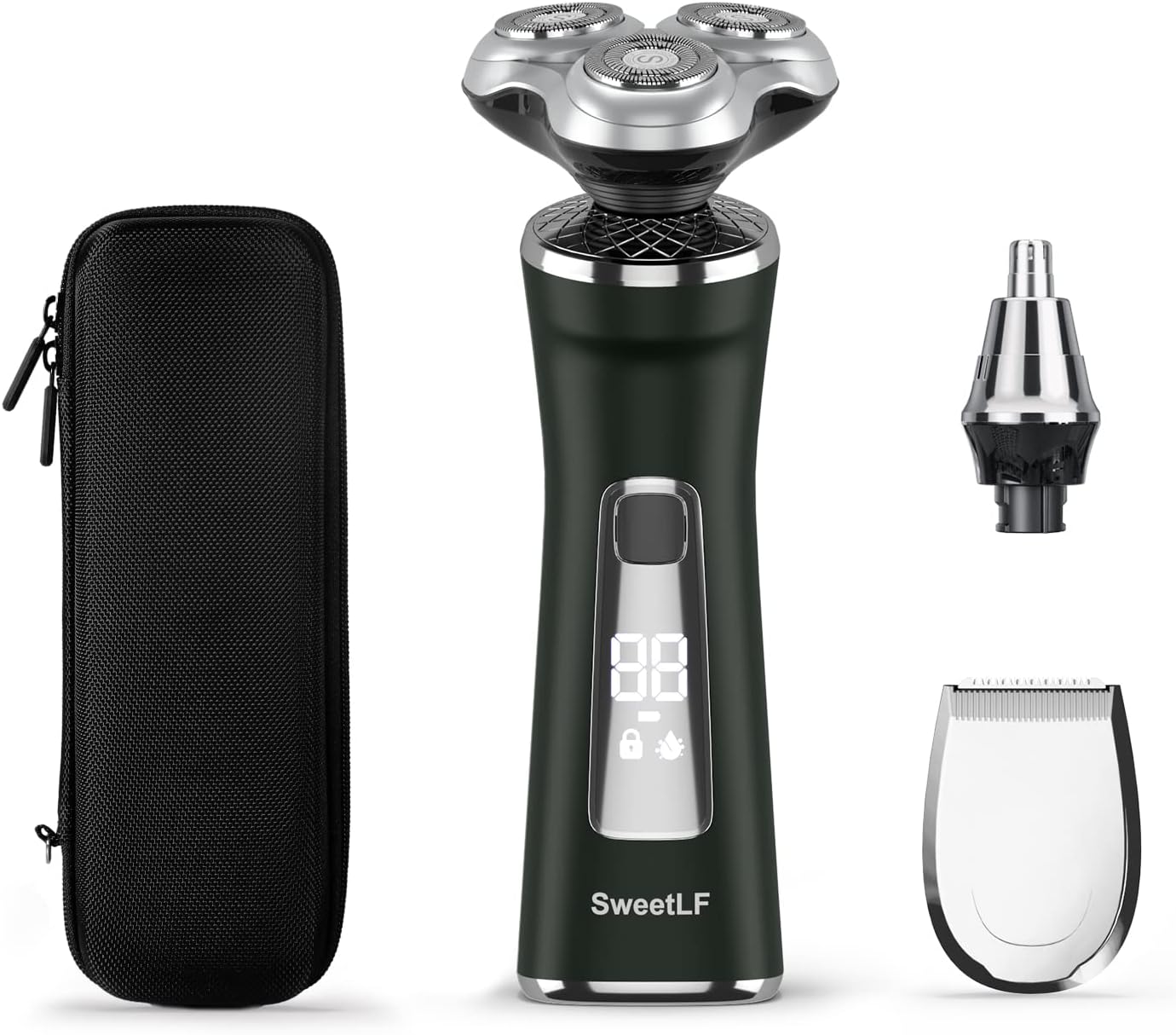 SweetLF 3-in-1 Men's Electric Wet and Dry Shaver with Precision Trimmer ...
