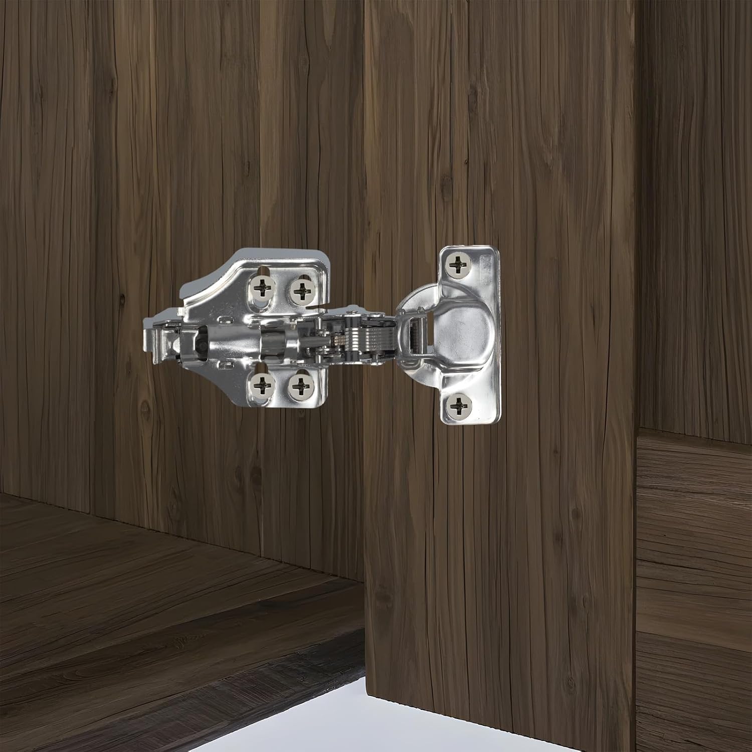 4 Pieces Face Frame Inset Cabinet Hinge, Clip On Plate, Smooth Slow ...