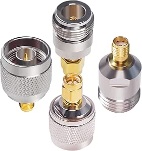 Amazon.com: Goupchn N to SMA Connectors Kit RF Coax Coaxial SMA Male Female to N Type Male ...