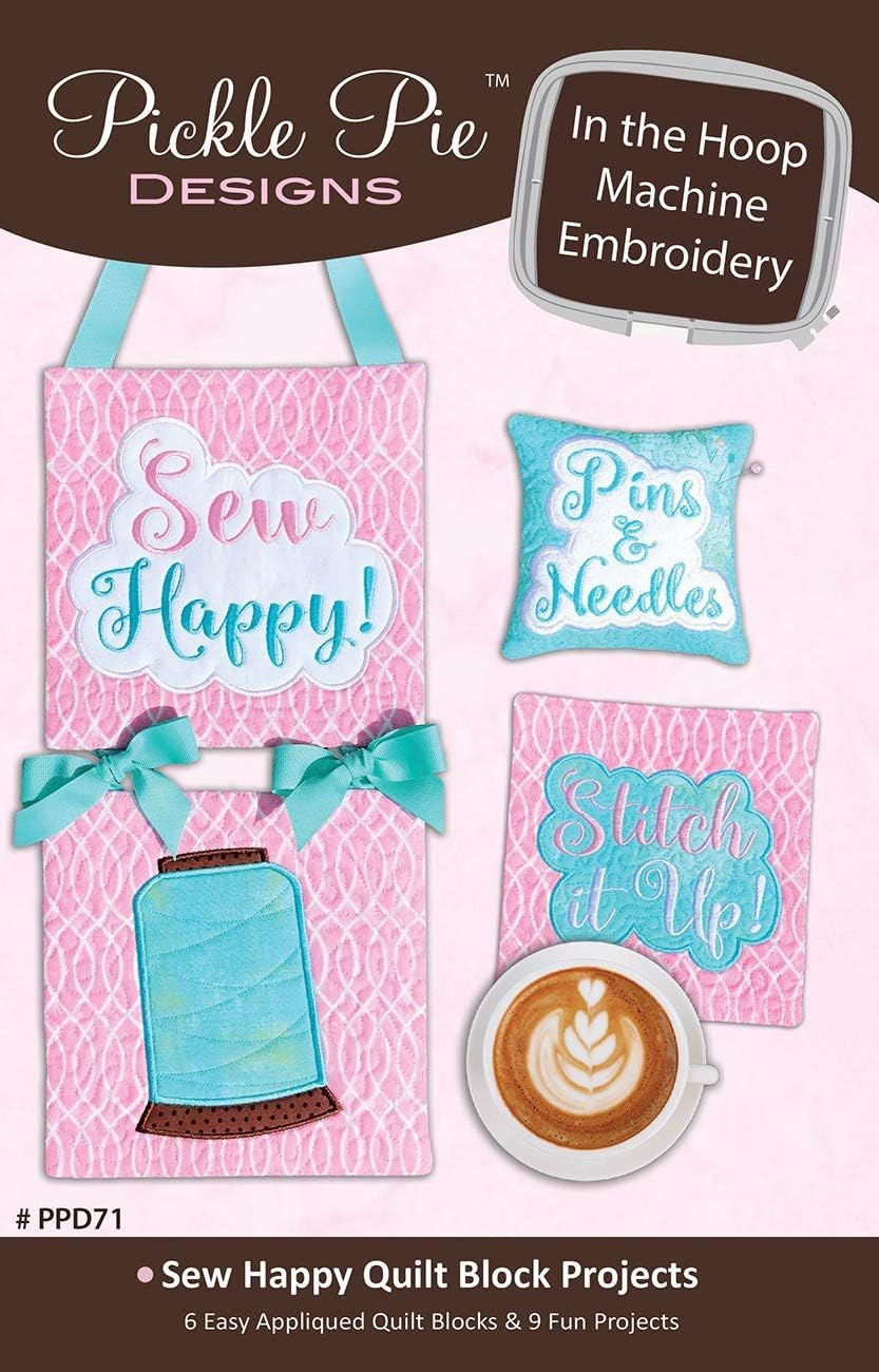 Amazon.com: Pickle Pie Designs Sew Happy Quilt Block Projects In The ...