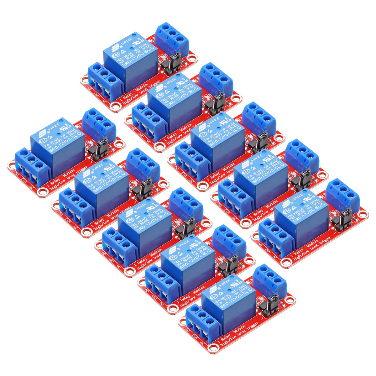 Electrical Buddy 10pcs 1channel 12v Relay Module With Optocoupler ...