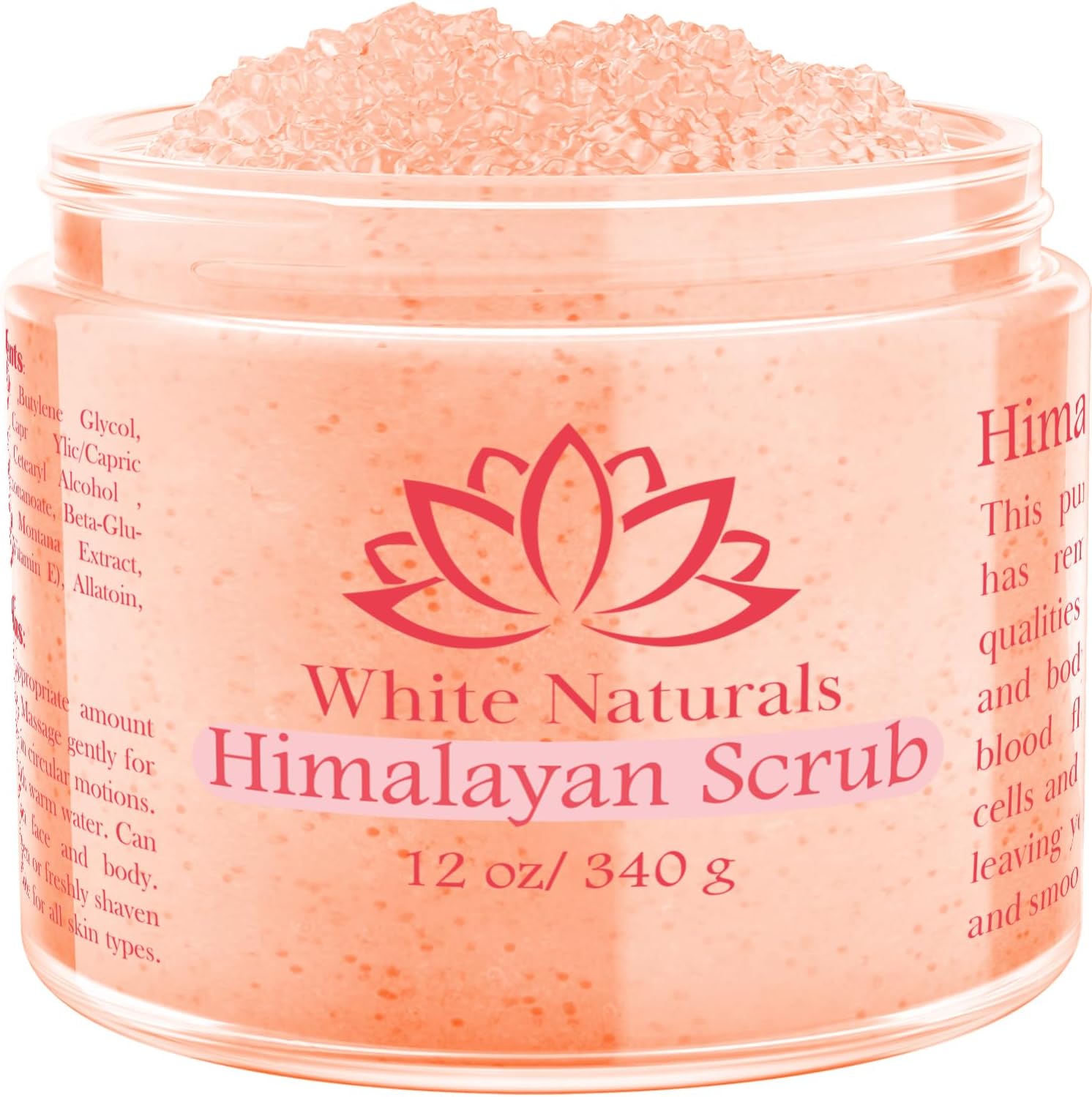 Amazon.com : Himalayan Salt Body Scrub, Pink Exfoliator For Women ...
