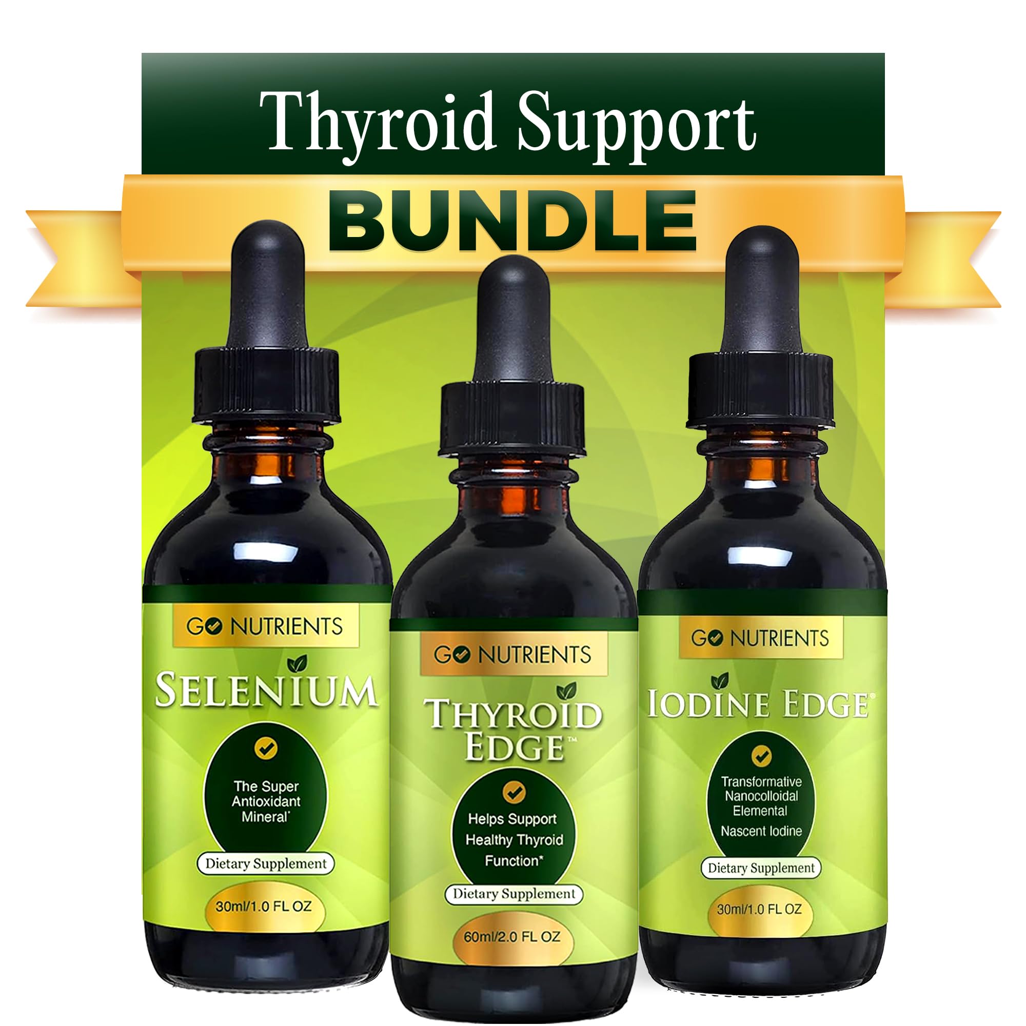 Amazon.com: Go Nutrients Thyroid Support Bundle - Iodine Edge, Selenium ...