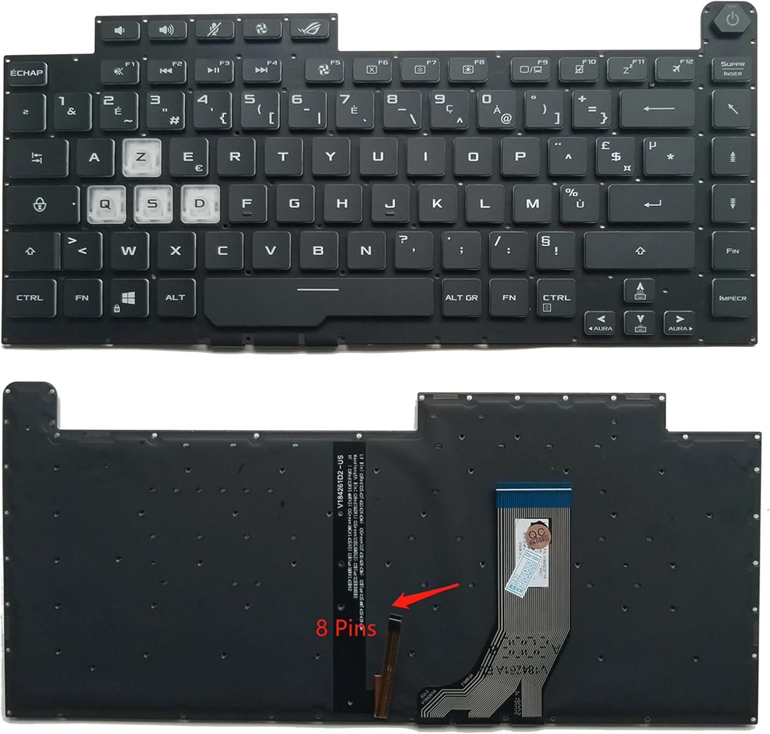 Amazon.com: XINDIKBHUB French RGB Backlit Laptop Keyboard for ASUS ROG ...