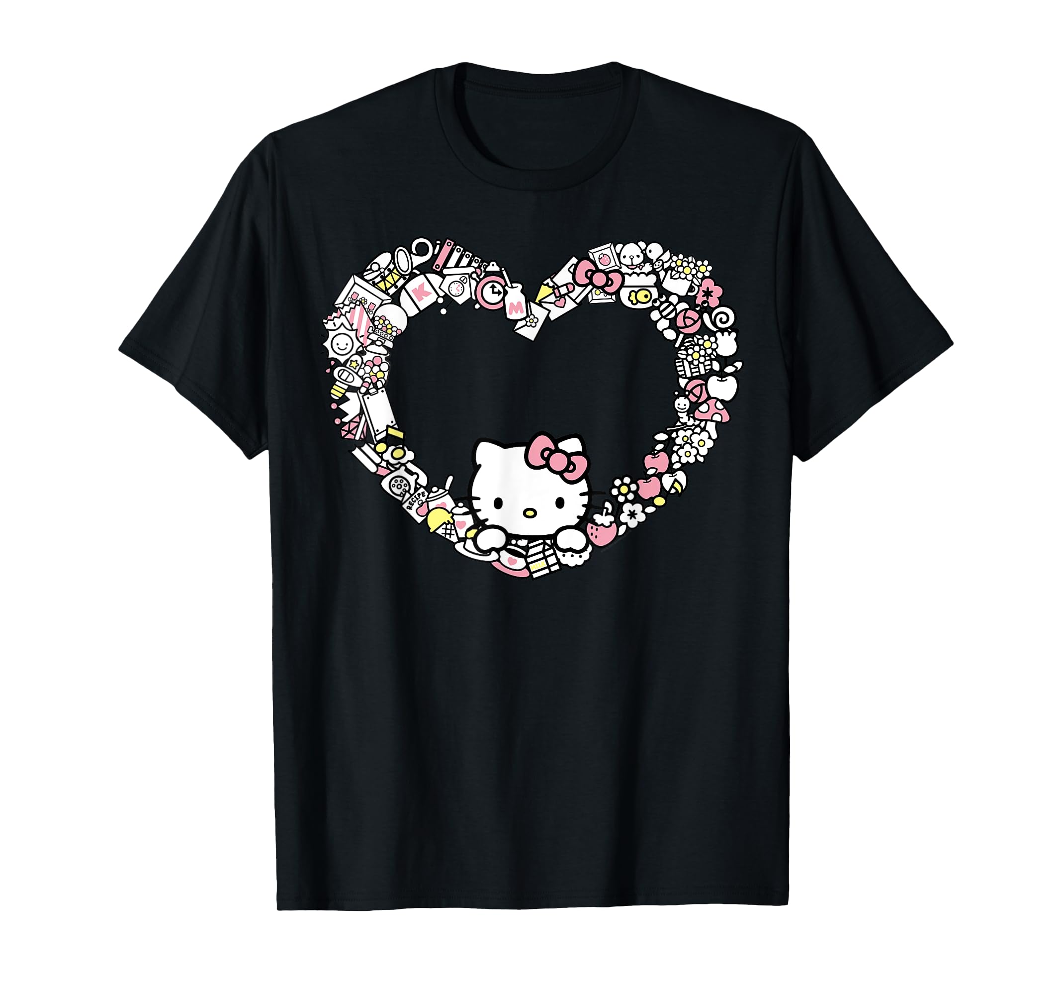 Amazon.com: Hello Kitty Heart Favorite Things Short Sleeve T-Shirt ...