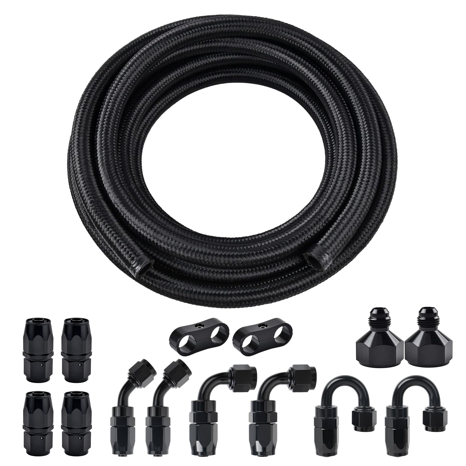 Amazon.com: EVIL ENERGY 6AN Fuel Line Kit, 6AN Hose Nylon Stainless ...