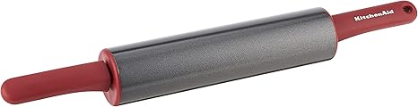 Amazon.com: KitchenAid Gourmet Rolling Pin, 2.5 x 2.5 x 22 Inch, Red ...