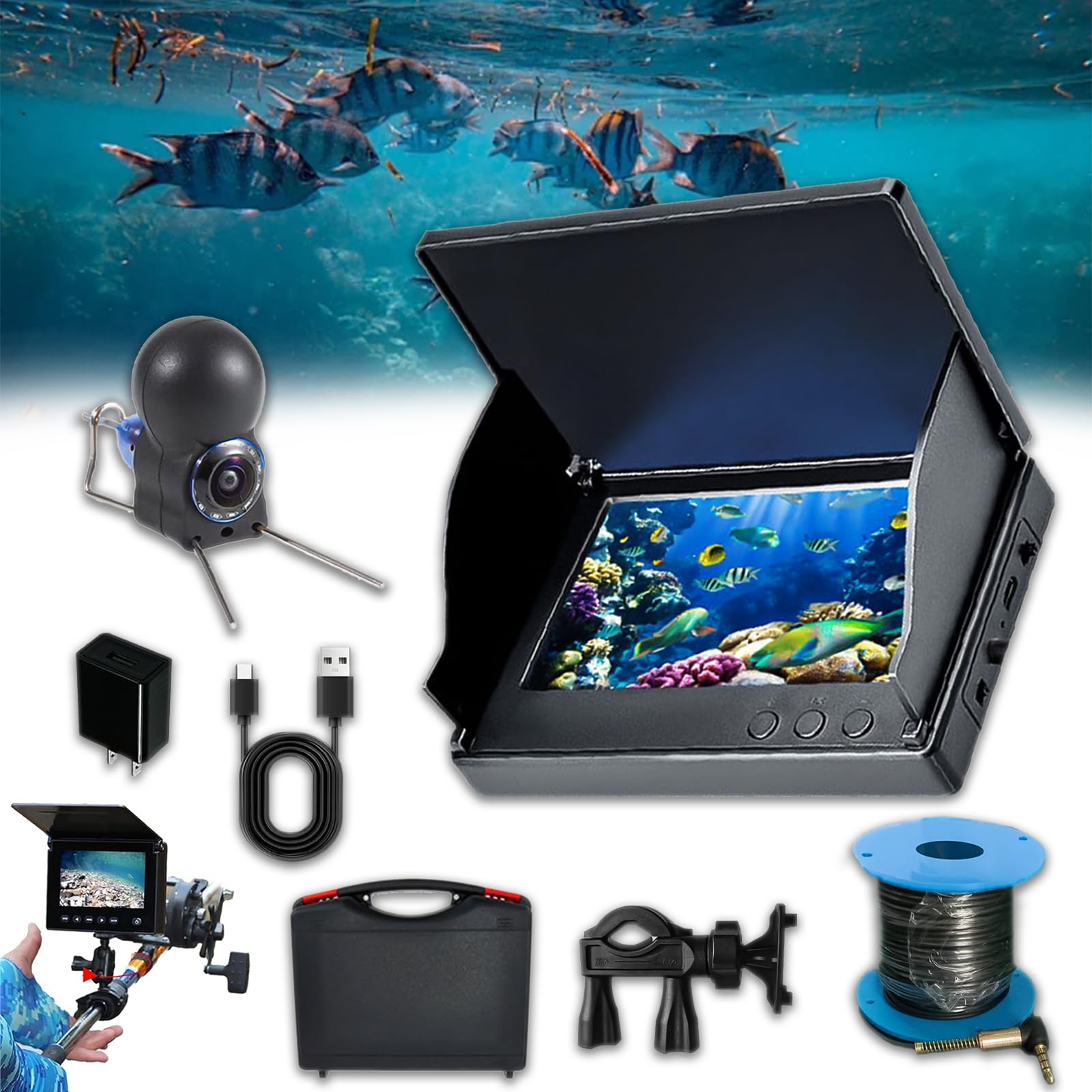 Amazon.com : Colitt- Underwater Fishing Camera, 4.3"/ 5" HD Waterproof ...
