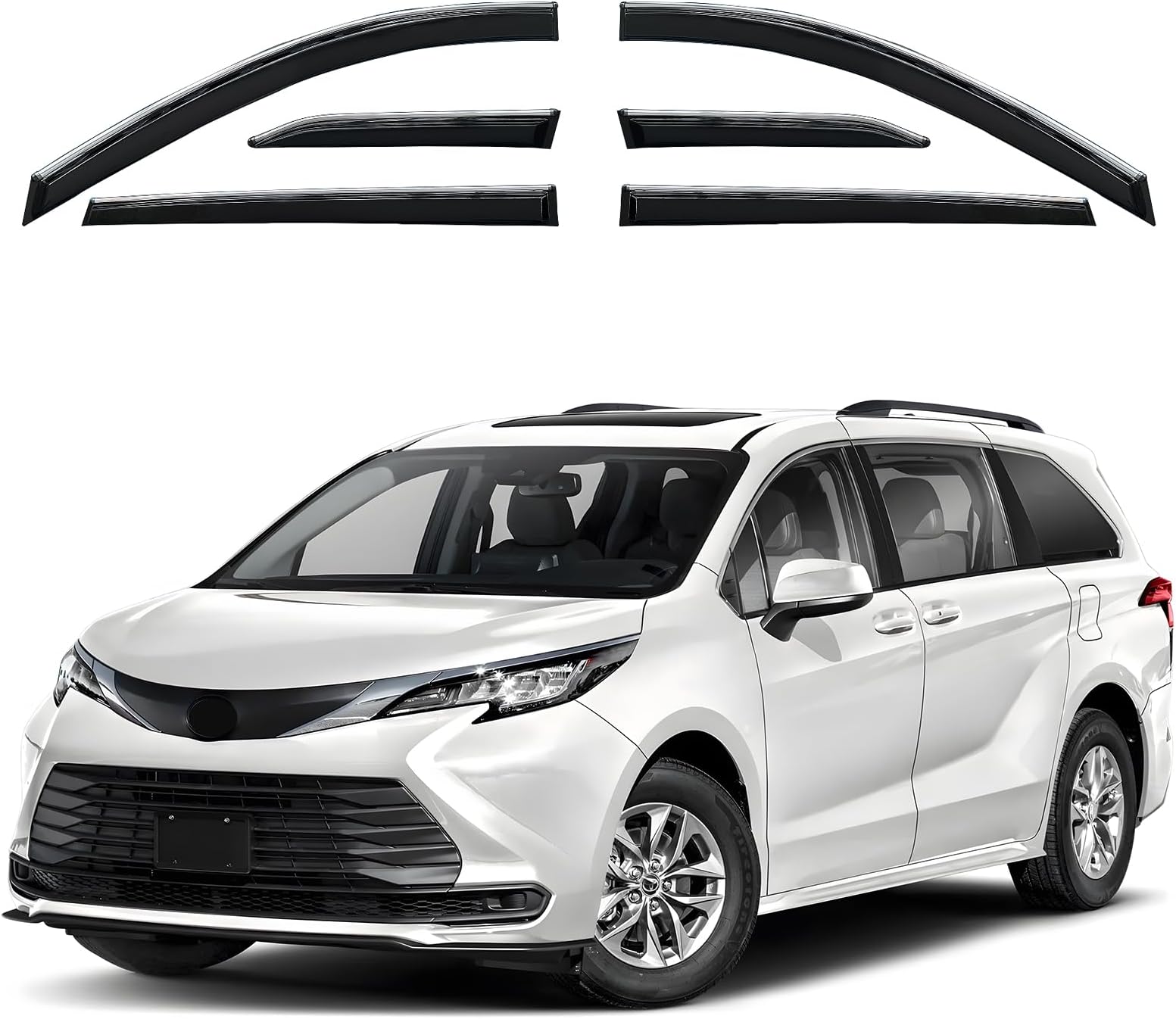 Amazon.com: Fits for 2021-2025 Toyota Sienna JDM Chrome Trim Smoke ...
