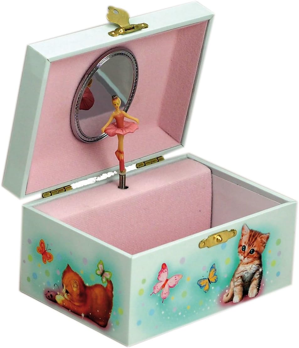 Amazon.com: MusicBox Kingdom 28052 Kittens Jewelry Music Box Playing ...