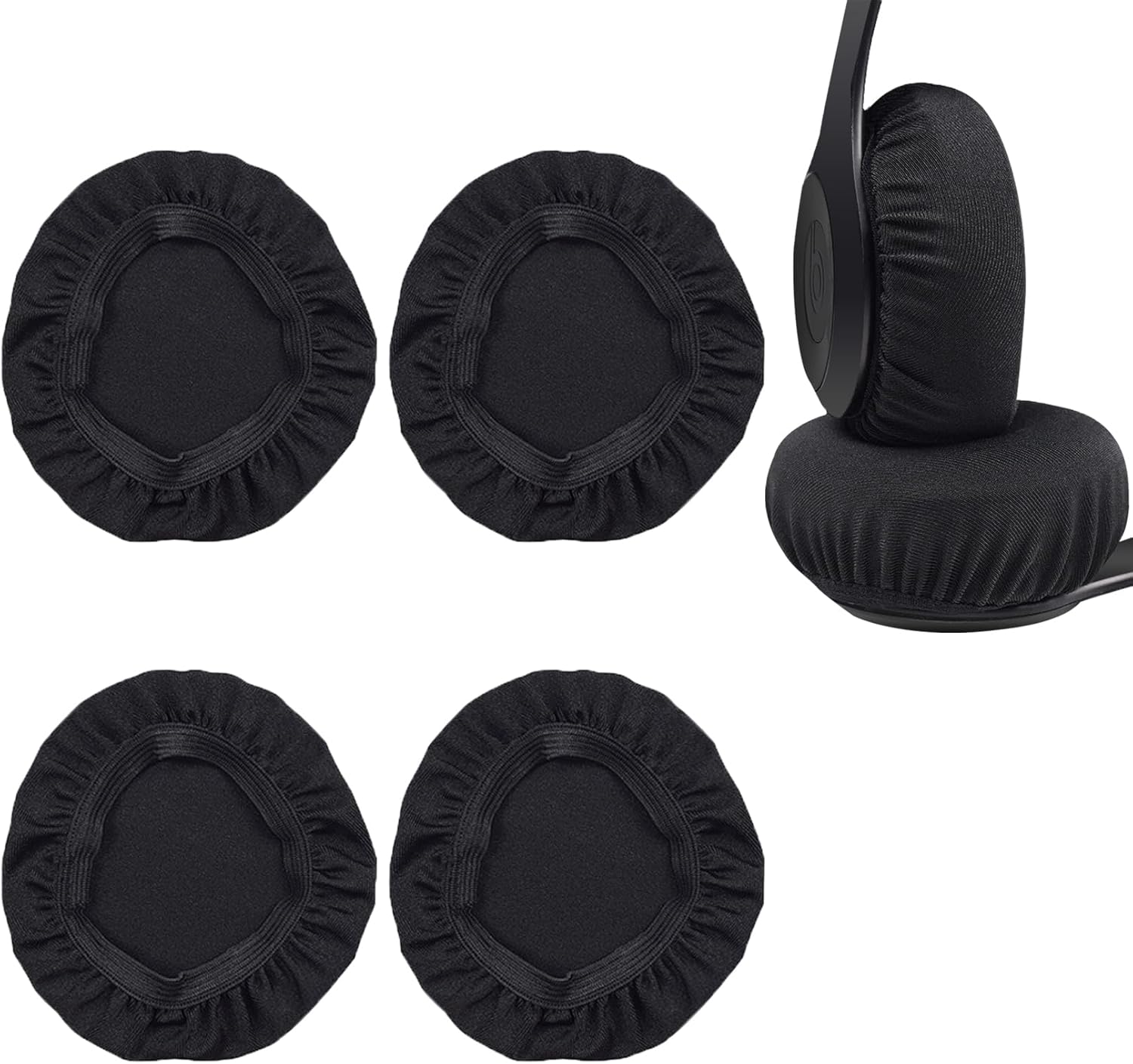 2 Pairs Headphone Earpad Covers,Stretchable Knit Fabric Earcup ...
