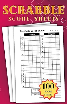 Scrabble Score Sheets |Small Scrabble Score Book | Forge Word ...