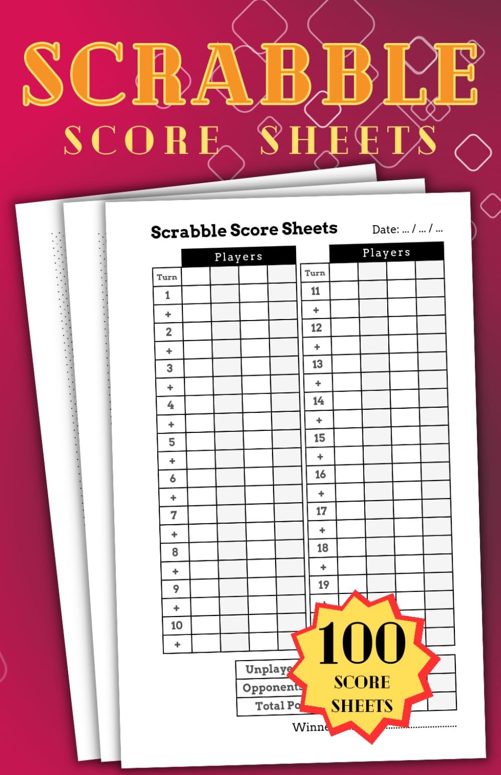 Scrabble Score Sheets |Small Scrabble Score Book | Forge Word ...