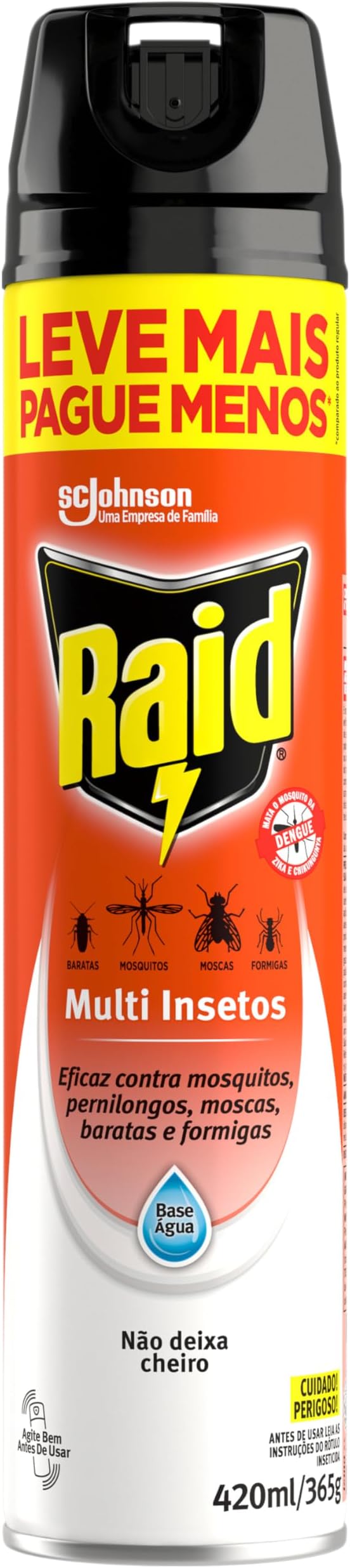 Raid Inseticida Aerossol Multi-Insetos Base Água Leve Mais Pague Menos ...