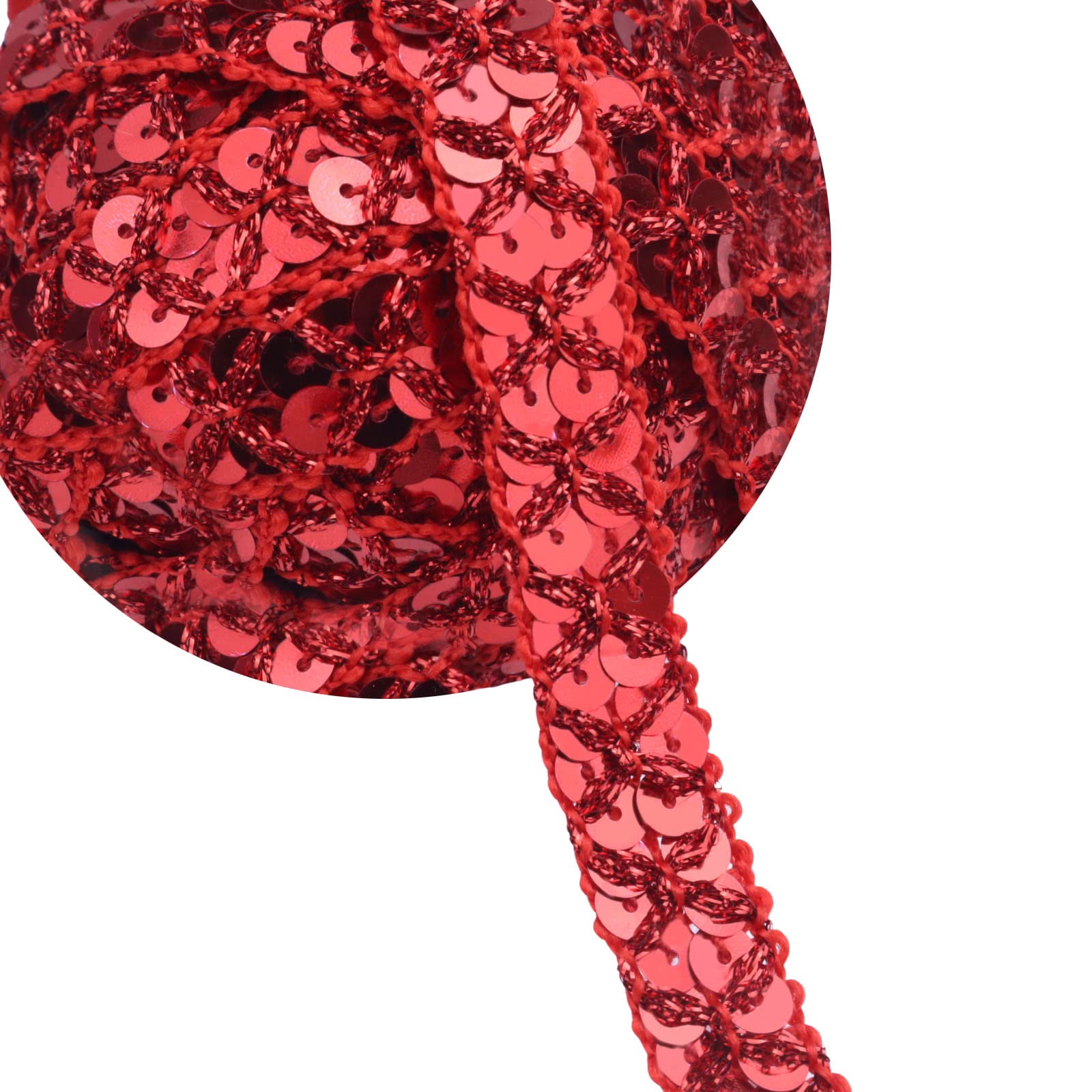 Amazon.com: SEWDIYTR Sequin Lace Trim Gimp Braid Lace Ribbon Glitter ...