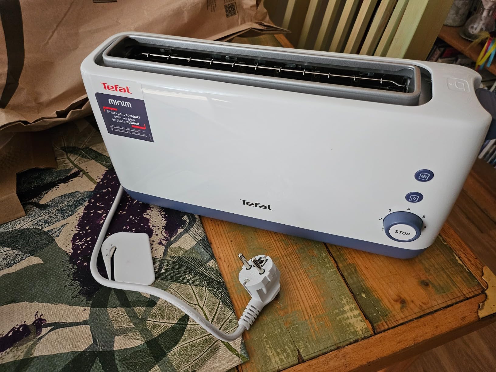 TEFAL Toaster Minim TL302110 Compact Single Slotted Toaster - White ...