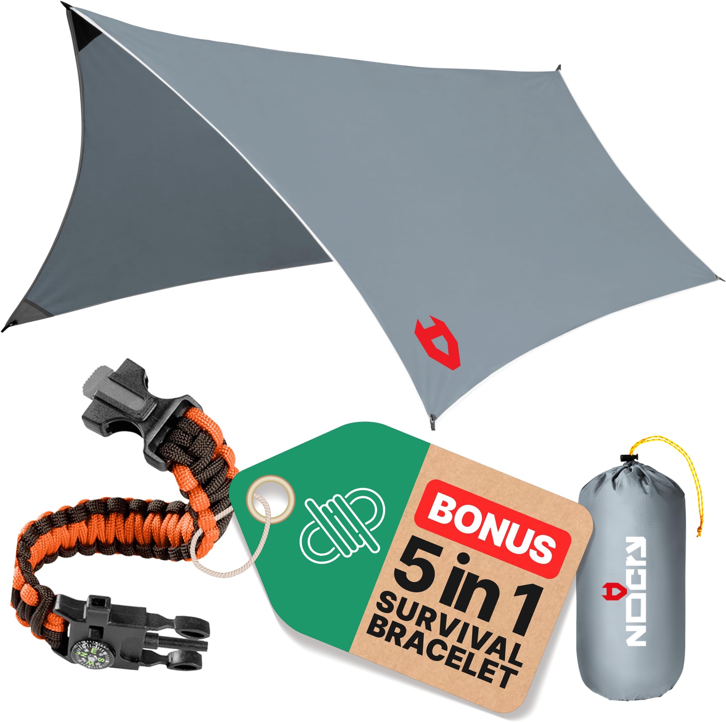 Amazon.com: Rain Fly12x10 Lightweight Survival Camping Tarp; 100% ...