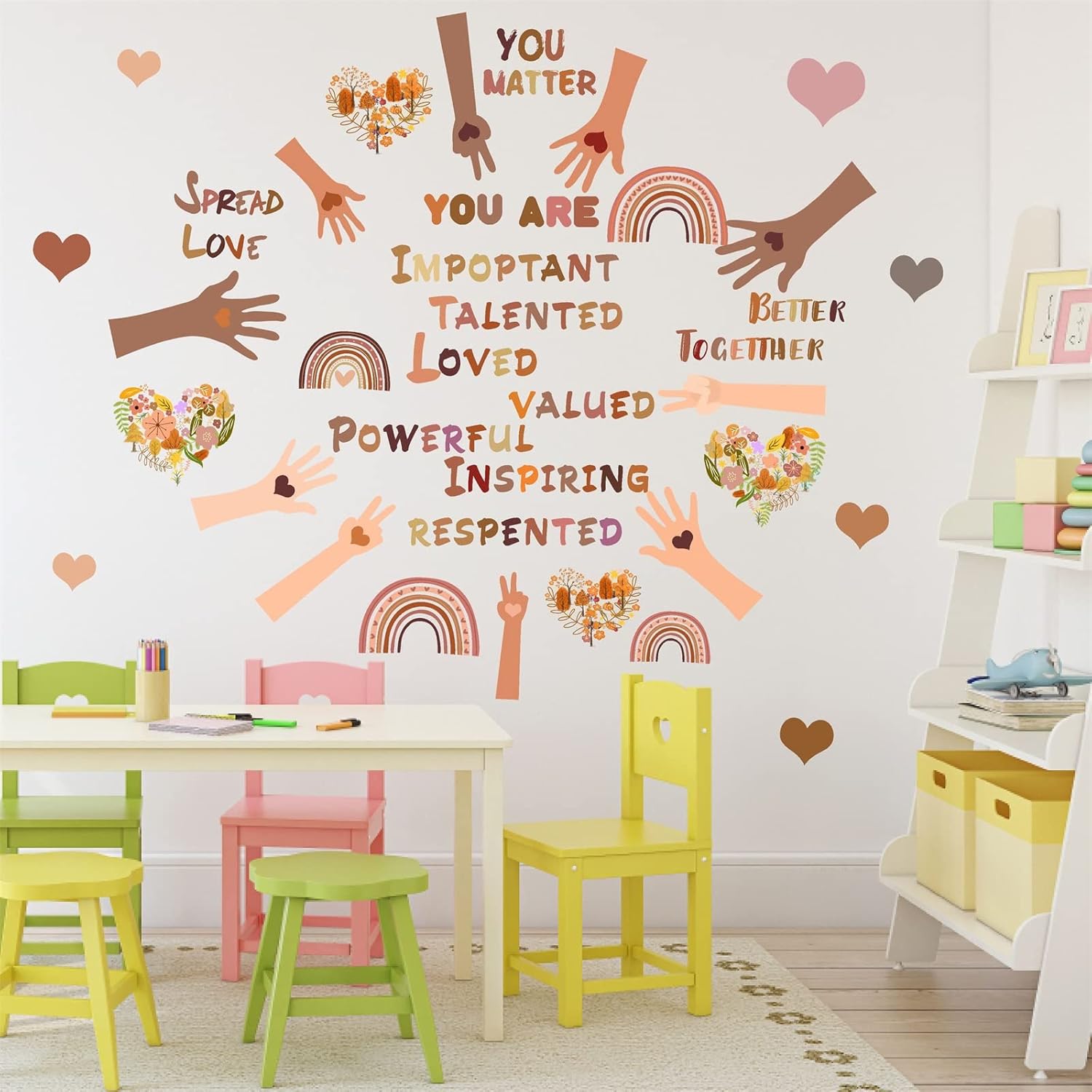 Amazon.com: Kazova Small Hands Change The World Equality Wall Decals ...