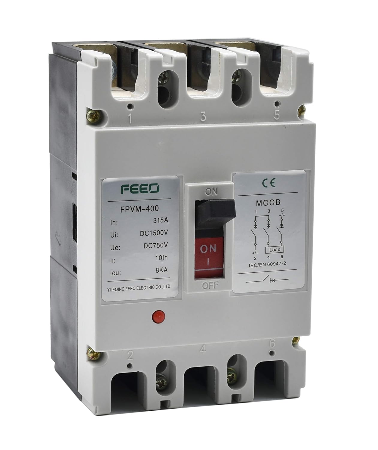 FEEO 315A 750V DC MCCB Double Pole - Suitable for Solar and Other DC ...