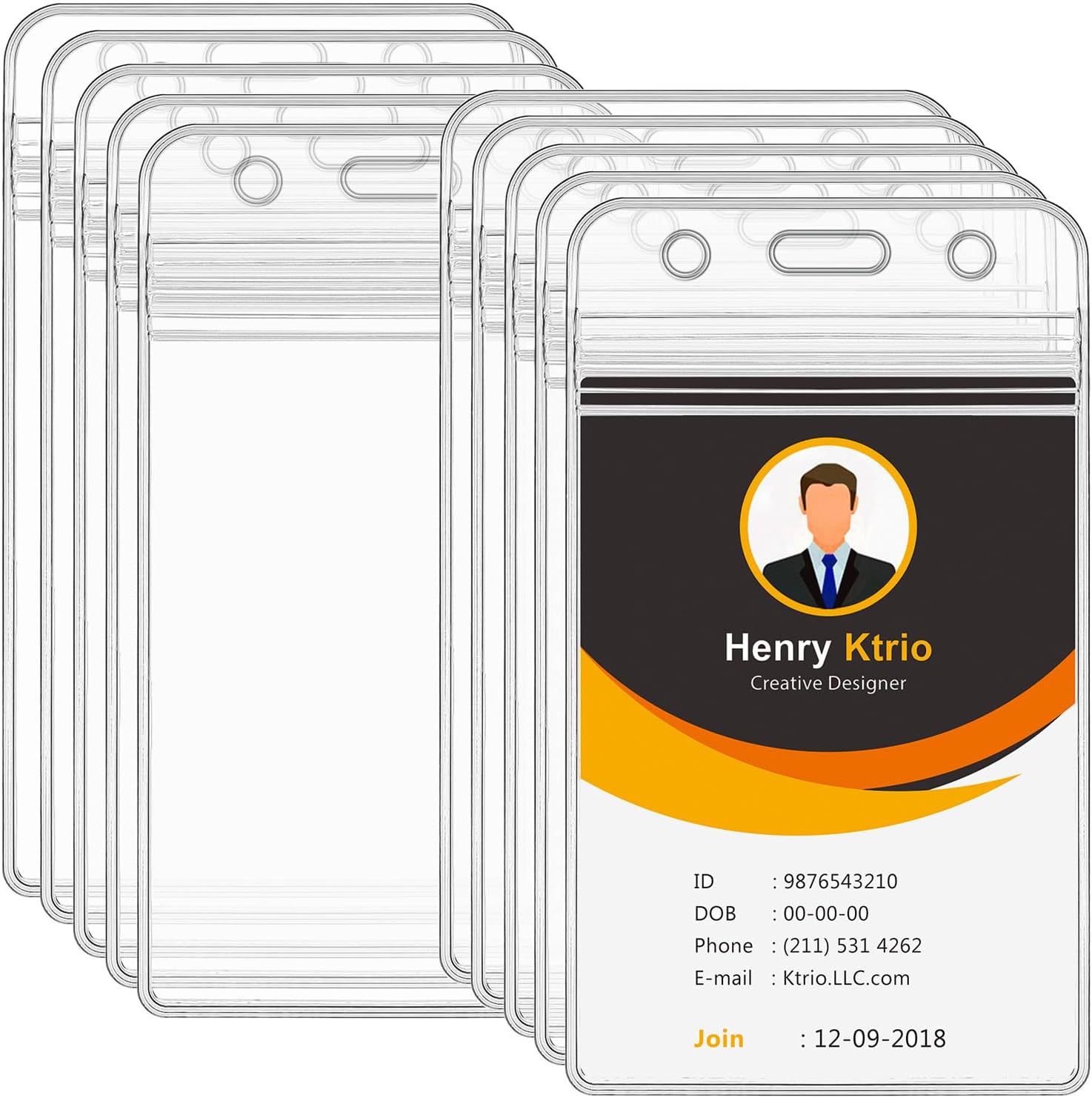 Amazon.com : 10 Pack - Heavy Duty Visitor Badges with Clips - Reusable ...