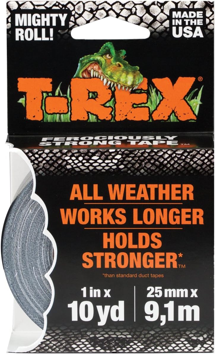Amazon.com: Duck Brand 241330 T-Rex Strong Tape, 10Yds, 1Rl, Silver ...