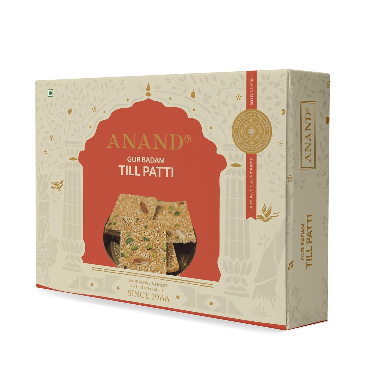 ANAND Almond Sesame Chikki, Gur Badam Till Patti, Pure Jaggery Sesame ...
