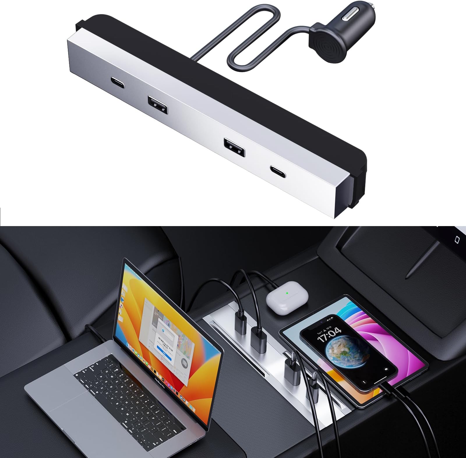 Amazon.com: Vugosson USB Hub for Tesla 2024 Model 3 Highland Center ...