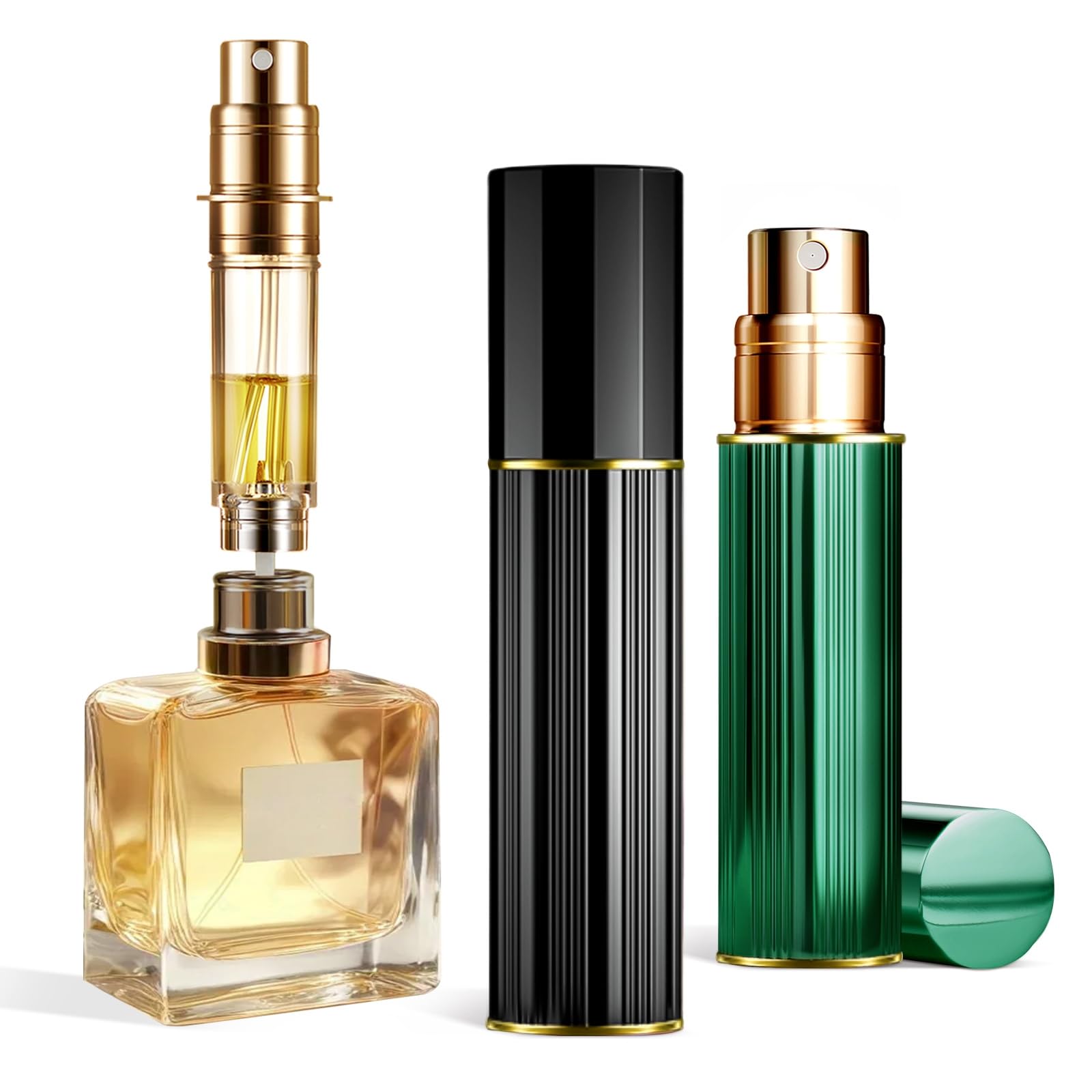 ASADAYS Portable Perfume Atomiser Refillable - 2 Pack 5ml Empty Travel ...