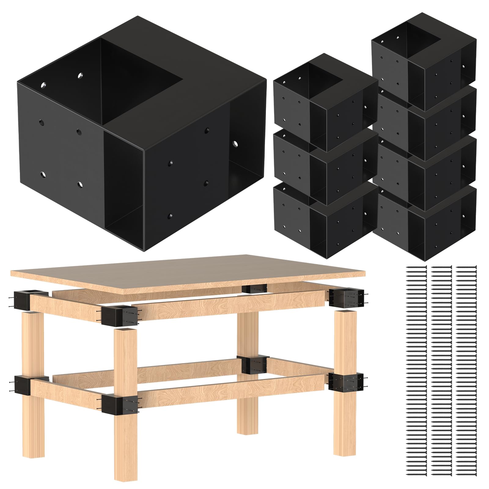 Snapklik.com : Heavy Duty Workbench Bracket Kit, 8 Pcs 3-Way Right ...