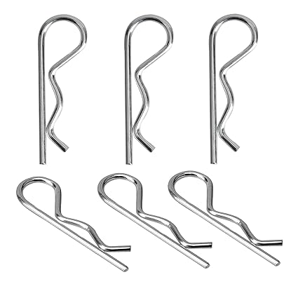 YXQ 6Pcs R Clips Retaining Pins, Heavy Duty Zinc Plated Spring ...