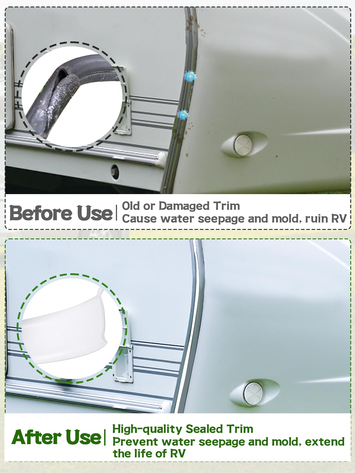 Snapklik.com : MADHOLLY RV Insert Molding Trim, 1 Inch Heavy-Duty Vinyl ...