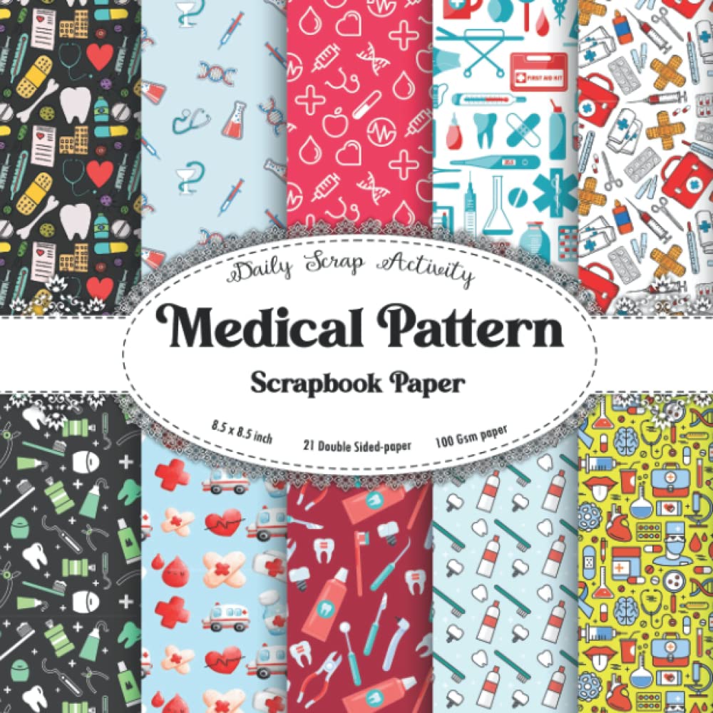 Medical Pattern Scrapbook Paper: Scrapbooking Paper For Crafting ...