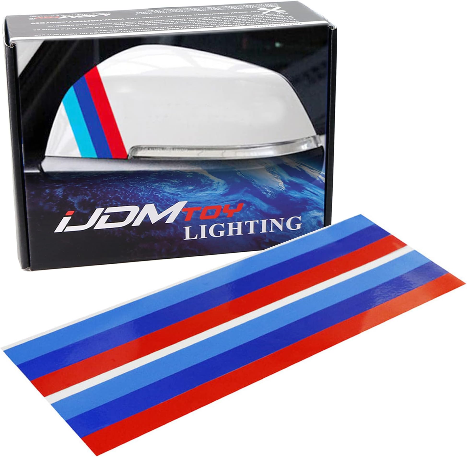 Amazon.com - TOMALL 2Pcs 25cm Stripe Stickers for Car 3-Color Sporting ...