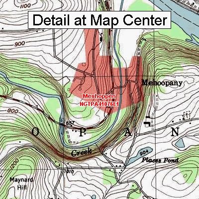 Amazon.com : USGS Topographic Quadrangle Map - Meshoppen, Pennsylvania ...