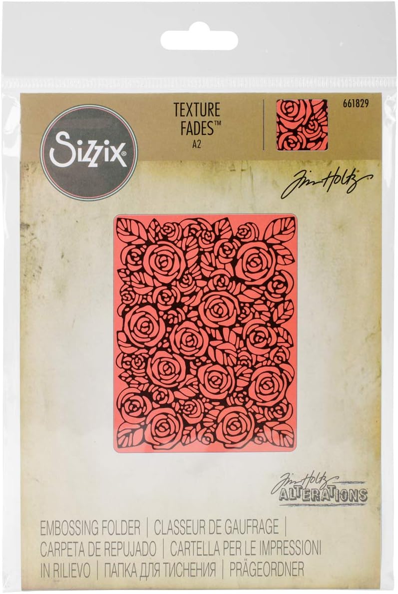 Amazon.com: Sizzix, Multi Color, One Size Embossing Folder 661829, Roses