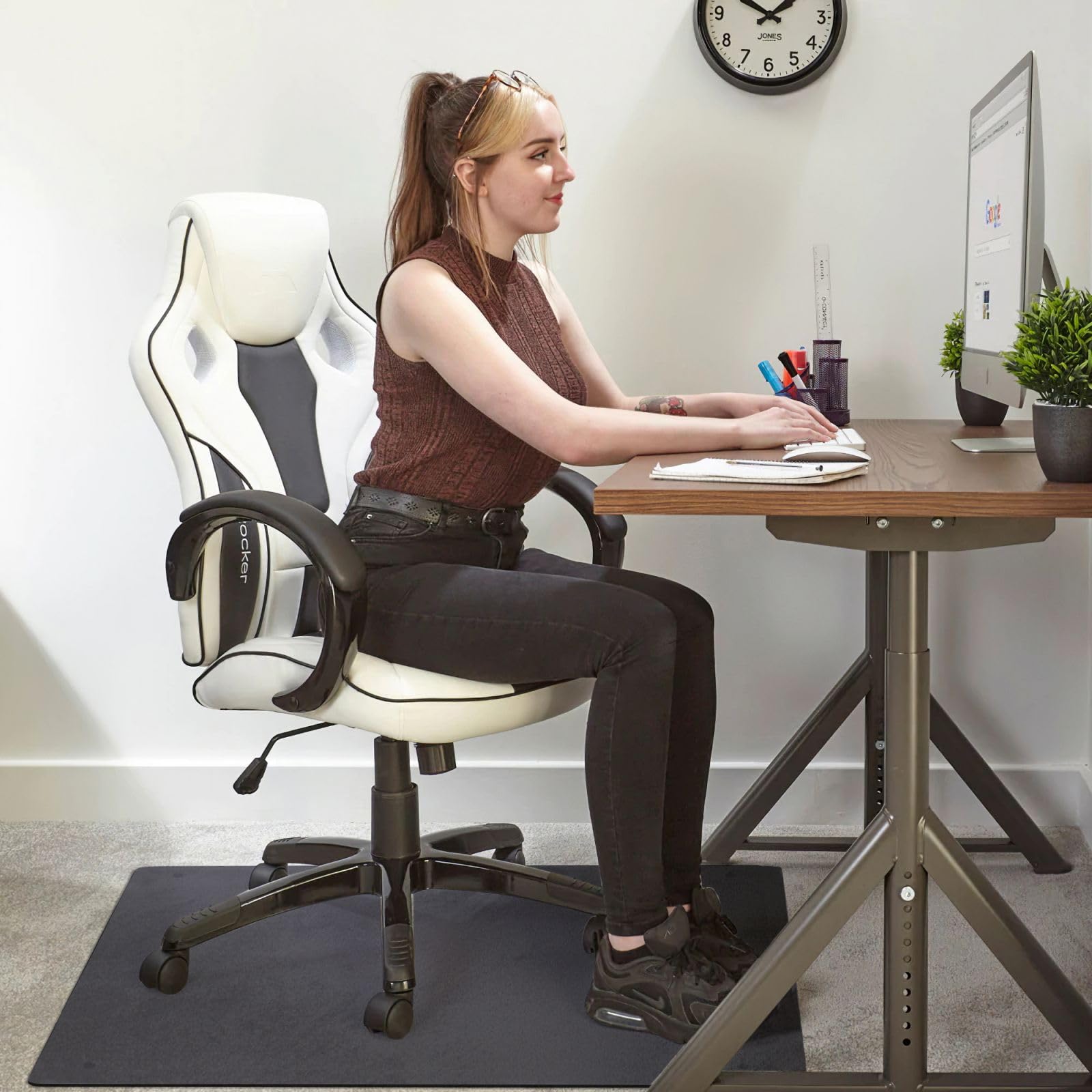 Amazon.com: Canisflax Office Chair Mat for Carpet Tempered Glass Chair ...