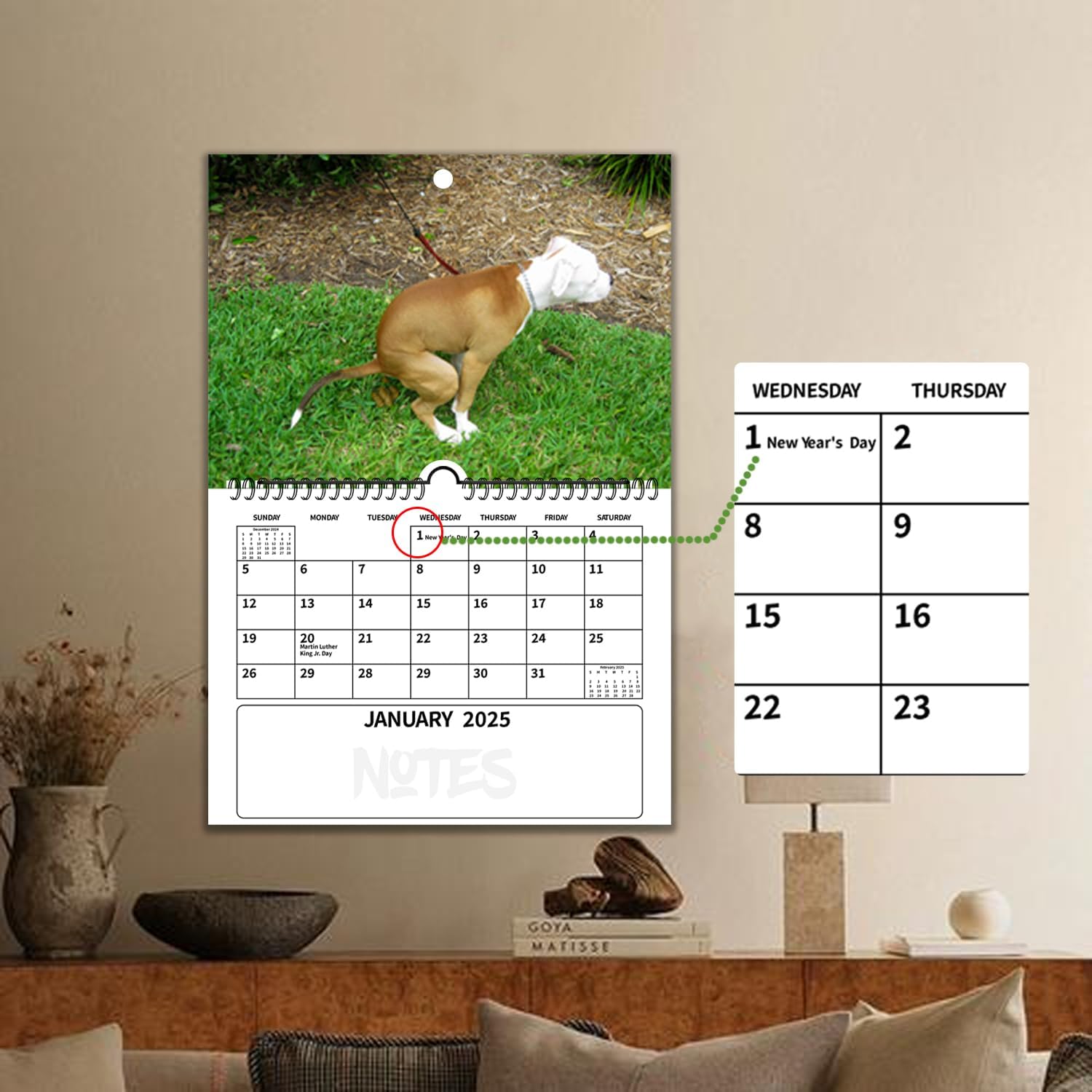 Dog Pooping Calendar 2025 Wall Calendar Funny Bahrain | Ubuy