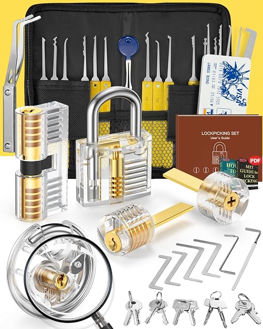 37+5 Pieces Lock Picking Set, [Super Fun & Better Practice] EVENTRONIC ...