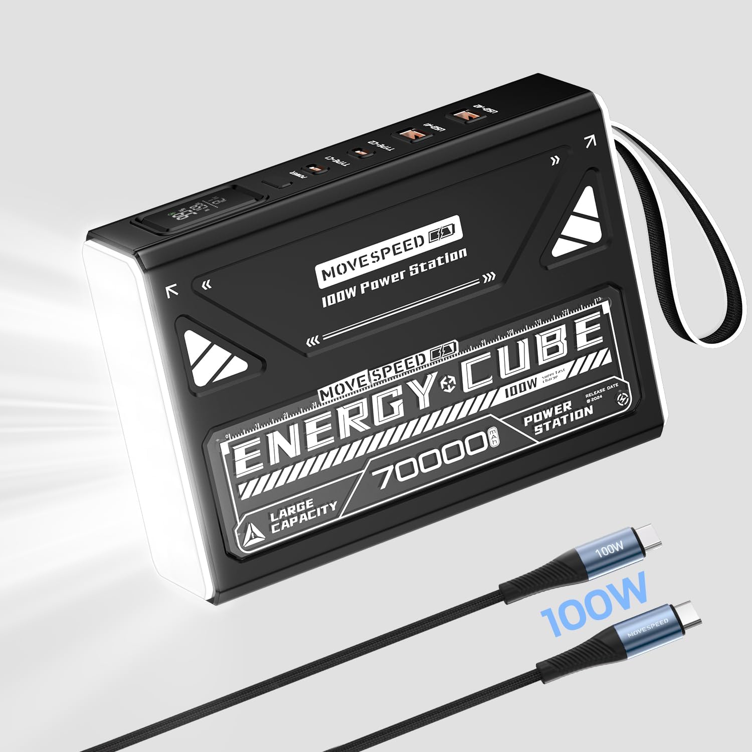 MOVE SPEED Power Bank 70,000mAh 100W, High Capacity Laptop Portable ...